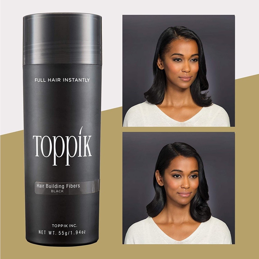 Toppik Hair Fiber Black Hair Building Fiber Hair Loss Scalp Covering ...