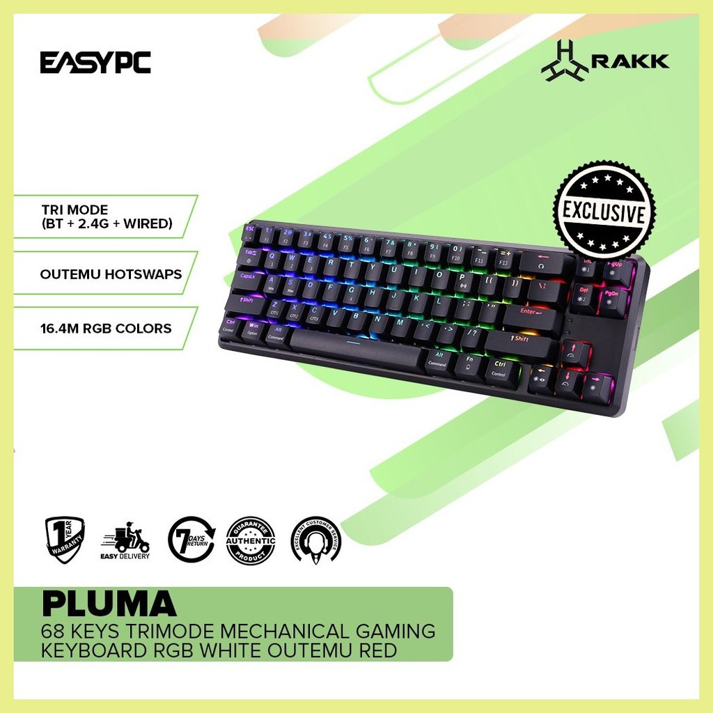 ⚛ EasyPC | RAKK Pluma 68 and Pluma V2 57 keys Wireless Mechanical ...