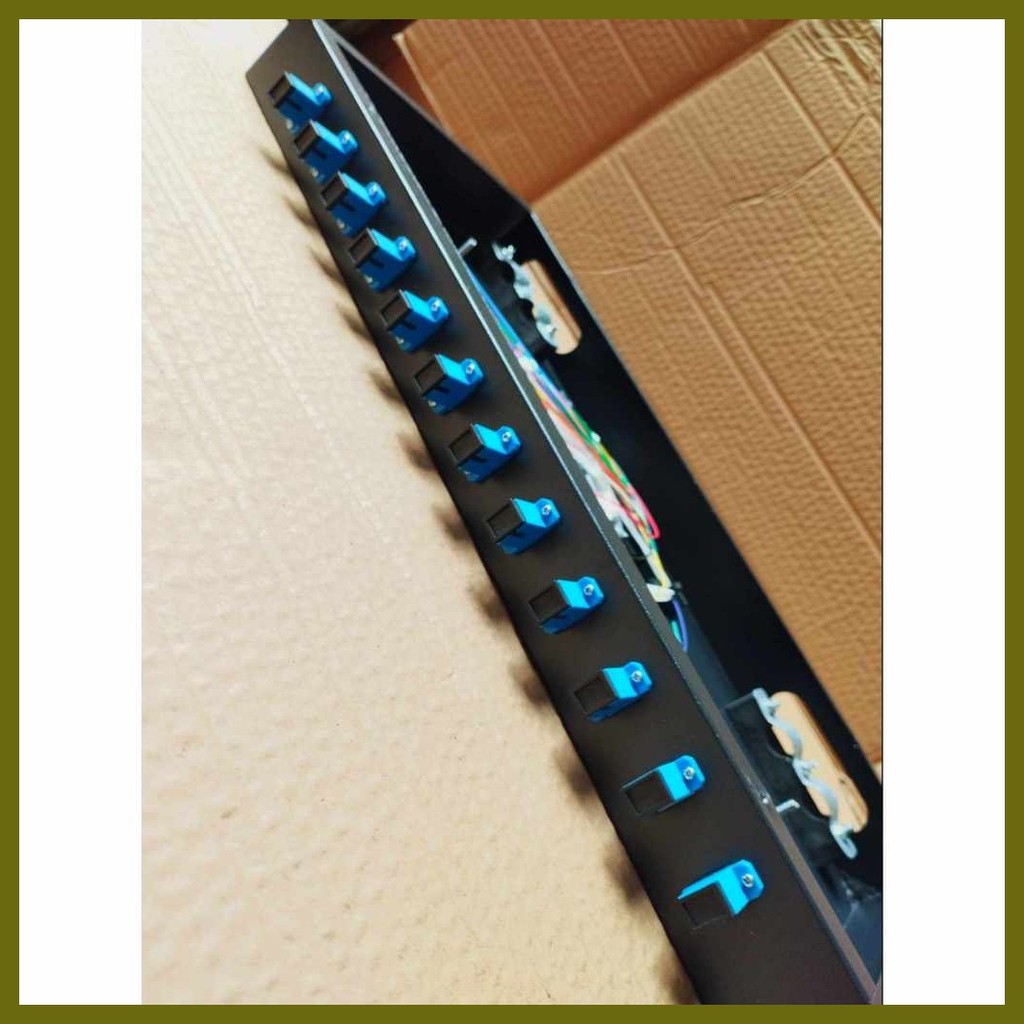 12 Port Fiber Patch Panel SC or LC Pigtail 1U Optical Fiber Terminal ...