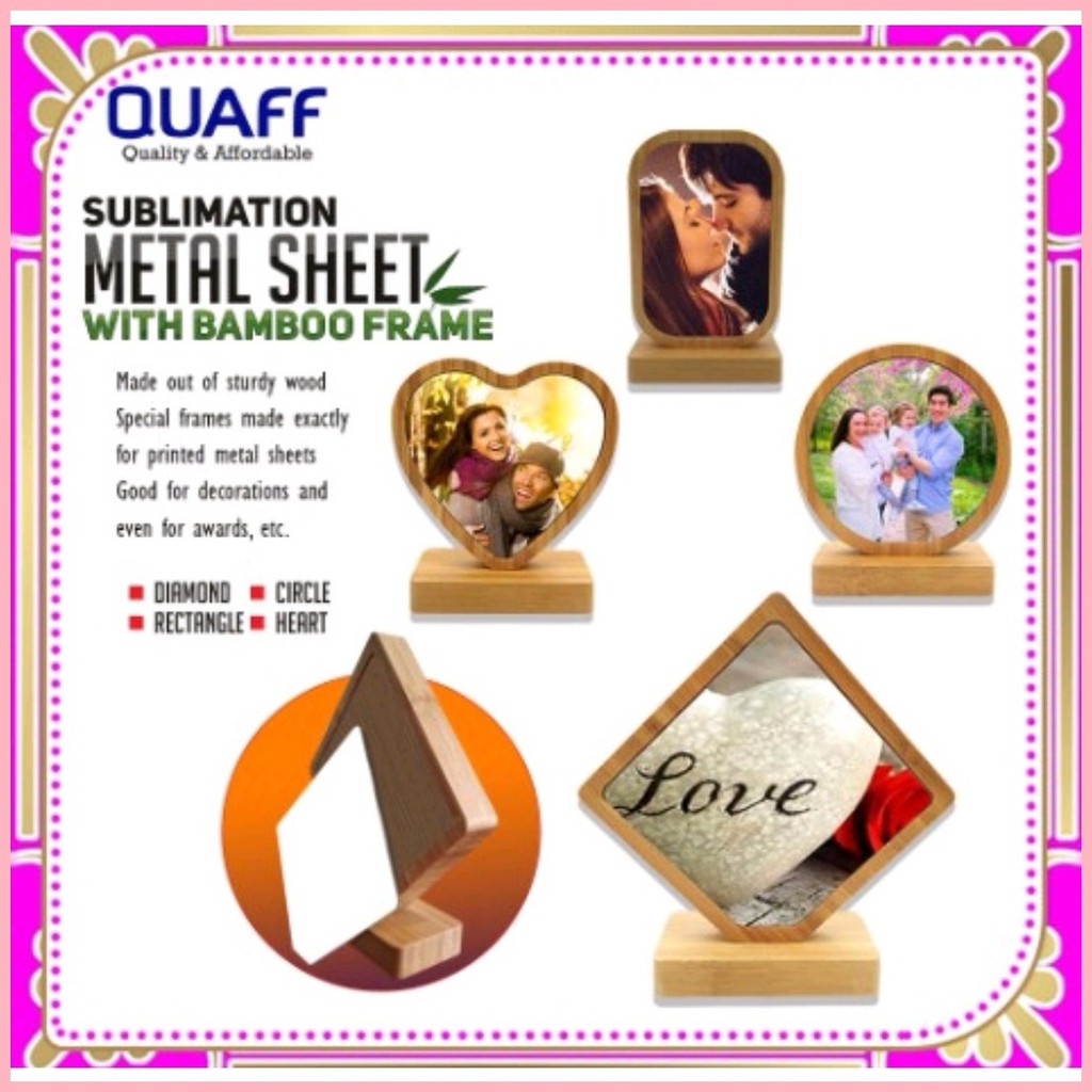 ♒ SUBLIMATION PRINTABLE METAL SHEET WITH BAMBOO FRAME | Shopee Philippines