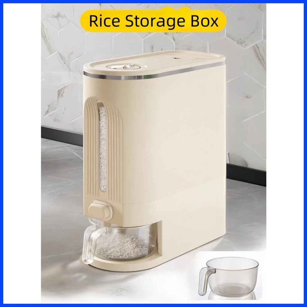 ஐ ─ ♀ rice dispenser 10kg Big Size Rice Dispenser Storage Automatic ...