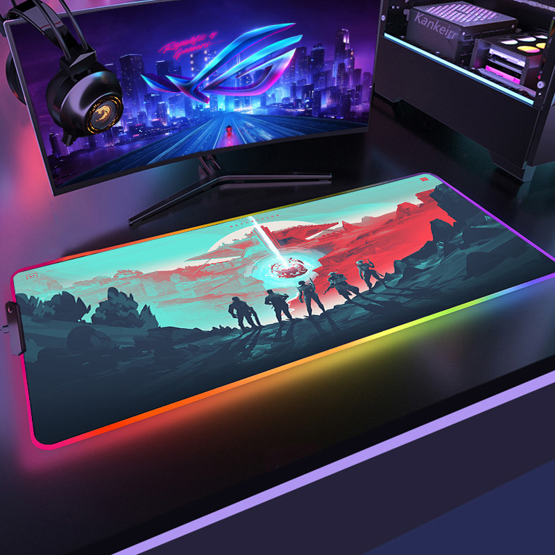 Gaming Valorant MousePad RGB Computer Mat Gamer Desk Xxl PC Cabinet ...