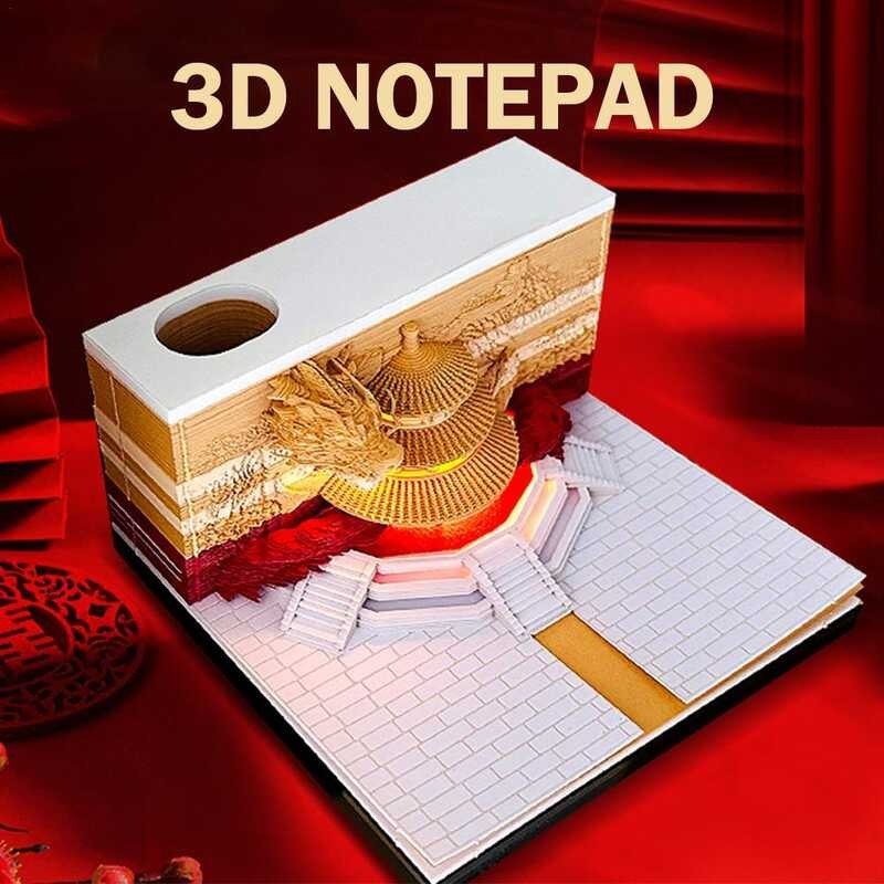 3D Maglikha Ng Tatlong-Dimensiyon Na Paper Carving Art Notepad Calendar ...