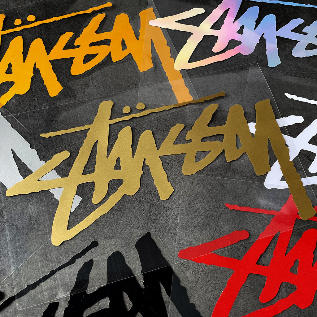 Stussy Logo Vinyl Sticker Reflective Car Window Body Decal | Shopee ...