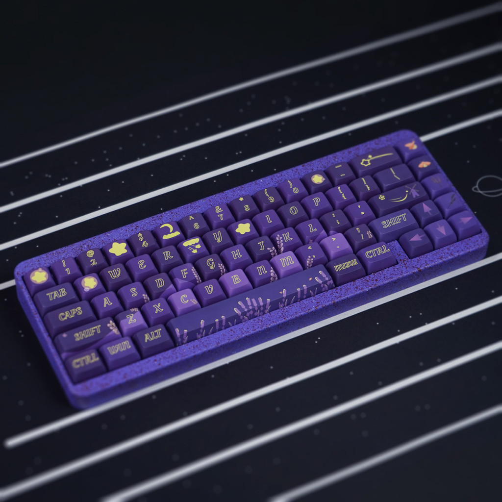 Lavender Purple Keycap XDA Profile PBT Five-side Dye Sublimation ...