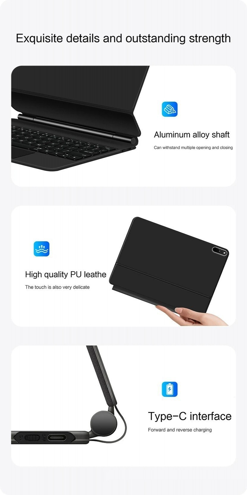 Backlight Magnetic Keyboard for Huawei Matepad Pro12.2 11.5S Air11.5 ...