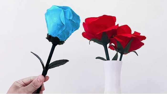 Rainbow Rose Magic Tricks Color Change Twice Split Flower Magic Stage ...