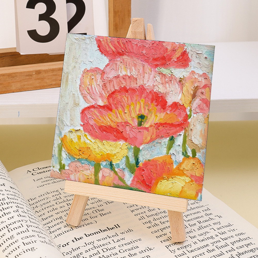 Wooden Folding Canvas Tripod Easel - Children Portable Painting Artwork ...