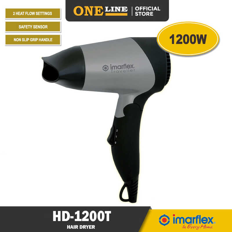 ONELINE I Imarflex HD-1200T 1200 watts Hair Dryer Black | Shopee Philippines