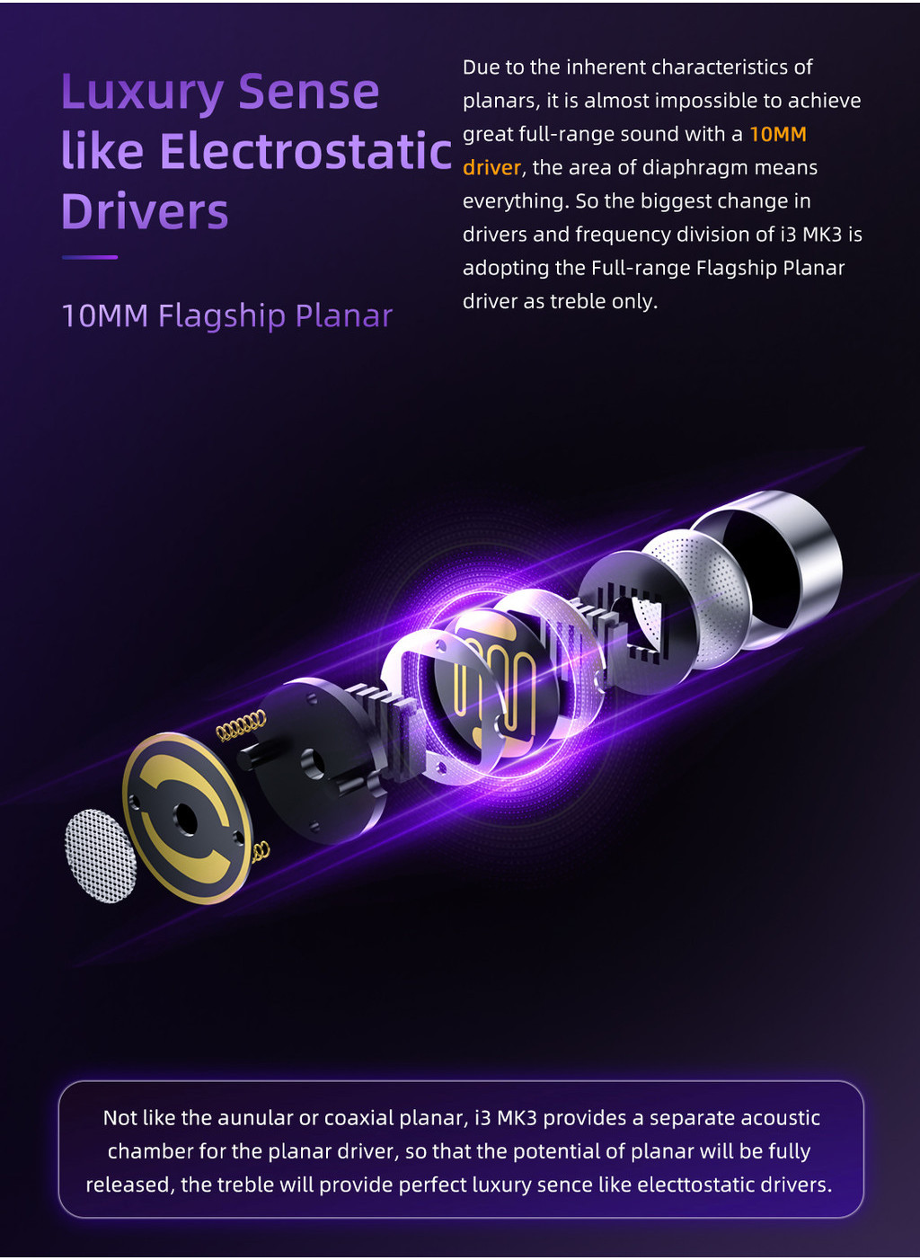 TRI I3 MK3 3rd Gen Planara+BA+DD Hybrid Flagship IEM In-Ear Monitor ...