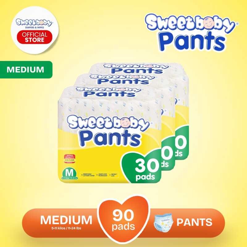 PAN SWEETBABY REGULAR DIAPER MEDIUM 30S X 3 PAS - DISPOSABLE DIAPER ...
