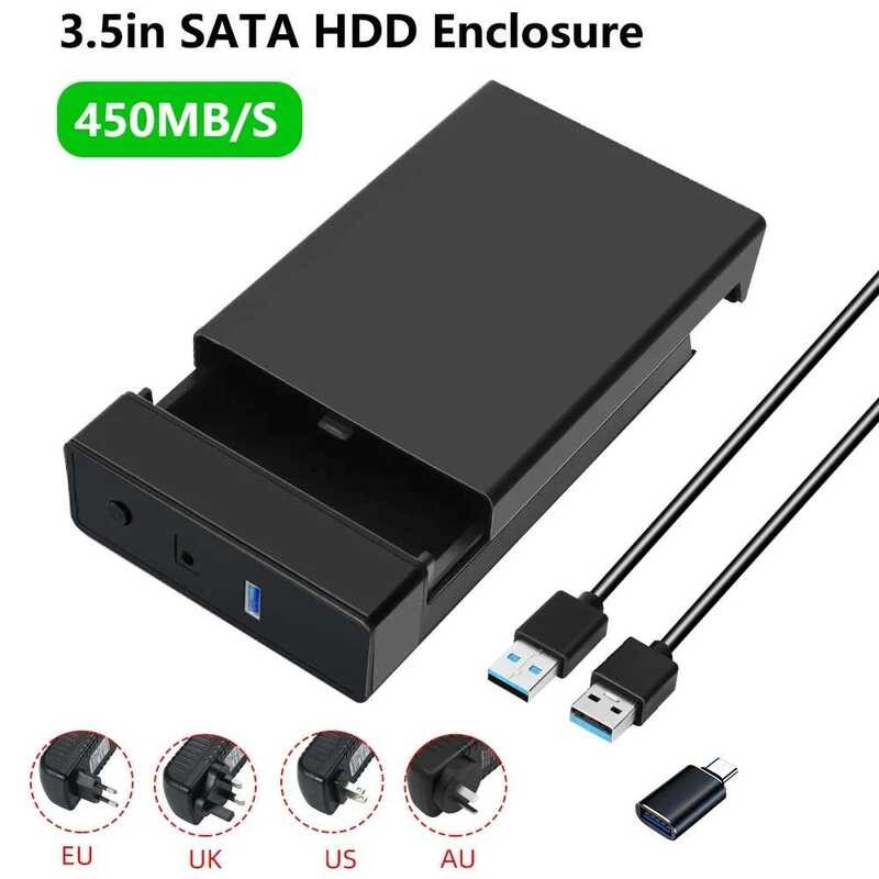 Yy Enclosure External HDD Para Sa SATA 2.5 3. 5 Inch SSD Drive Box Hanggang 18Tb USB 3.0 Hard ...