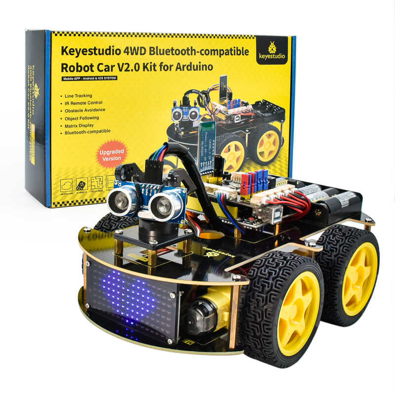 Keyestudio 4Wd Multi BT V2.0 W/Led Display For Arduino Robot DIY ...