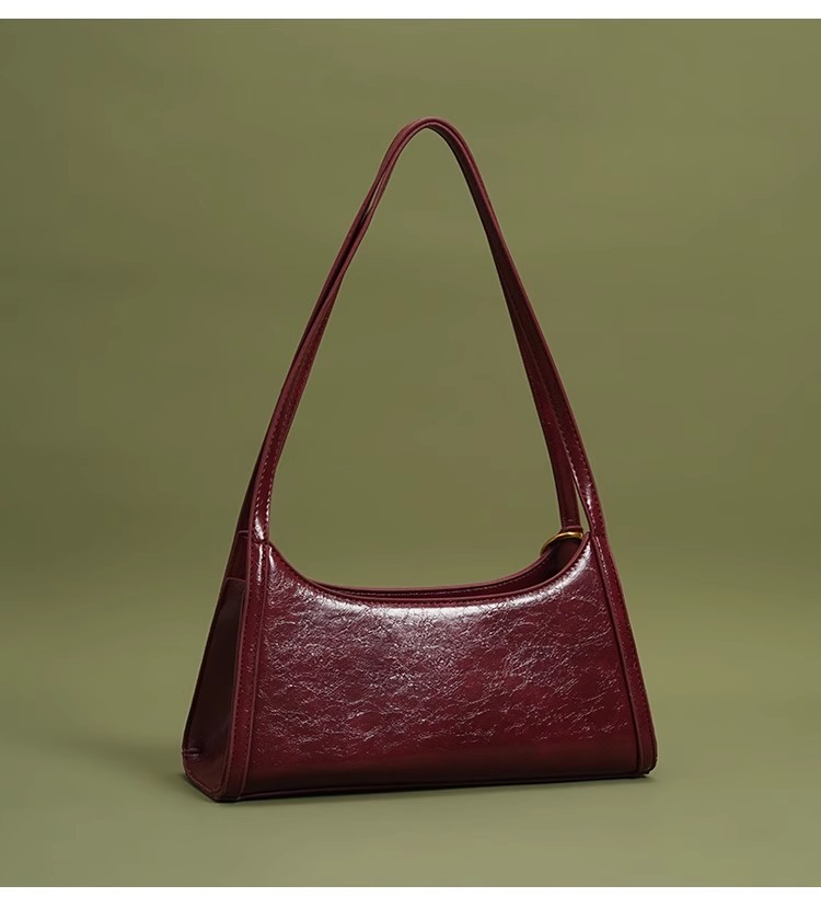 Auudre Red One-Shoulder Underarm Bag Women 2025 New Style Working Small ...