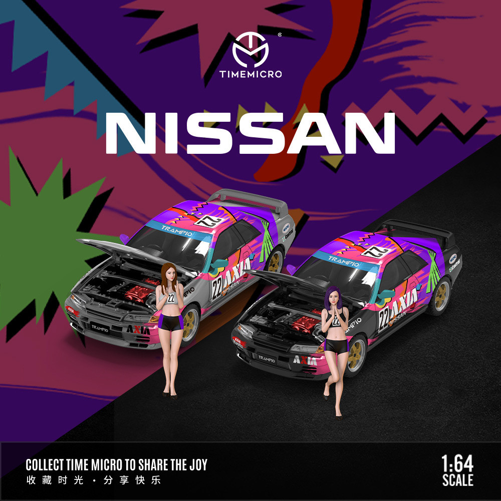 TimeMicro-TM 1/64 Nissan Skyline GTR R32 AXIA #22 Diecast car Car Model ...