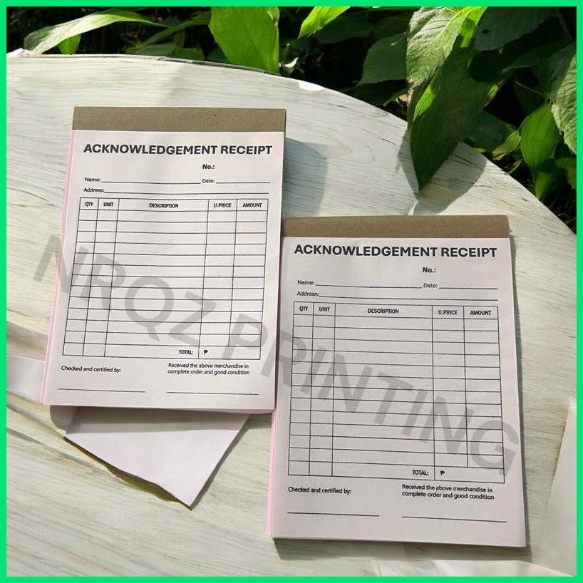∢ ♕ GENERIC SMALL ACKNOWLEDGMENT RECEIPT CARBONIZED (duplicate ...