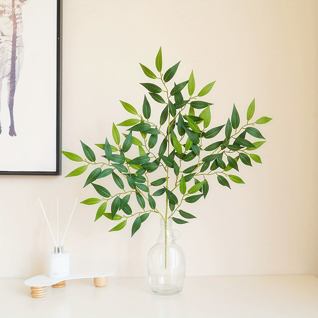 Ins Leaves Artificial Green Tree Branch Artificial Green Plant ...