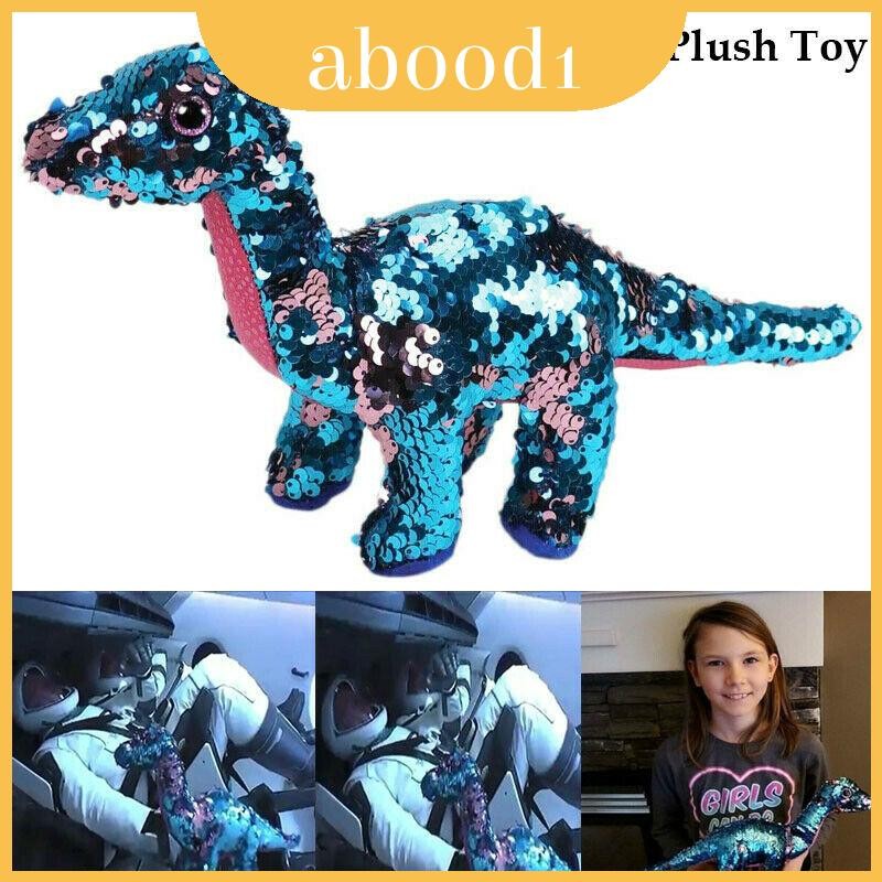 Stuffed Spacex Dazzling Dragon Demo 2 Plush Toy Sparkling Sequin ...