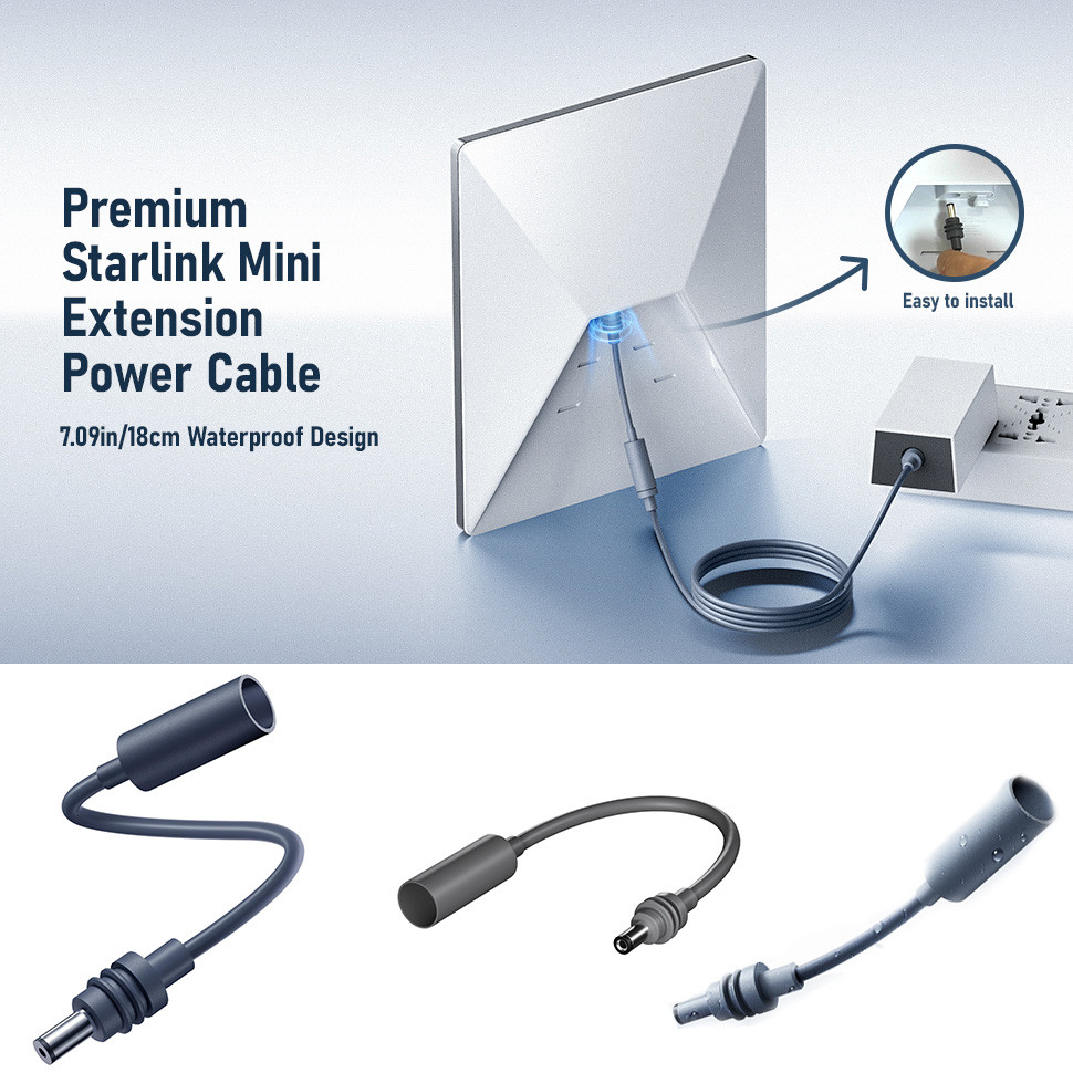[READY STOCK] 18CM DC Extension Cable for Starlink Mini Waterproof ...