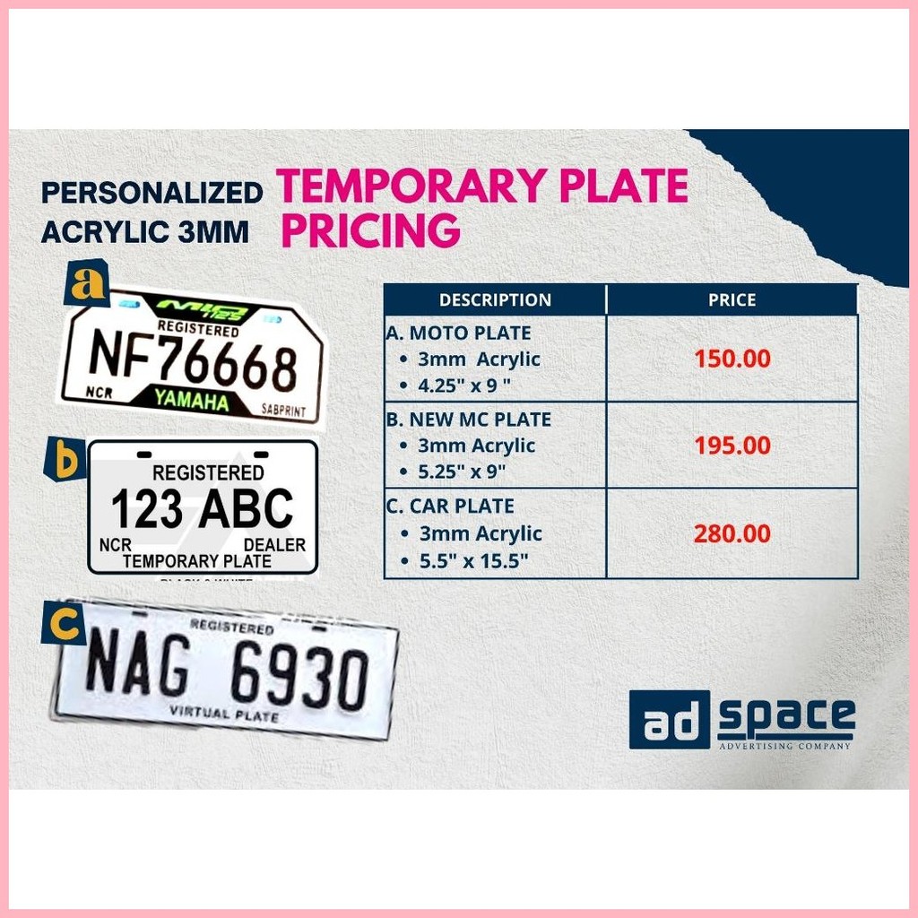 ¤ ⚾︎ Motor Plate, Temporary Motor Plate, Euro Plate, Jeep Plate, Car ...