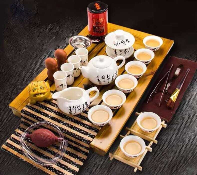 Sale Hot 2 53 Yi Ceramic Kung Fu Set Solid Wood Tray Pot Suit Chinese ...