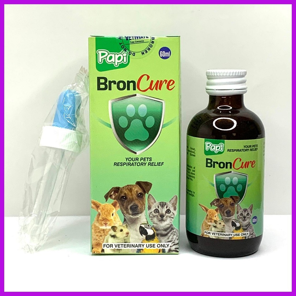 [FCR AGRIVET] 1pc Papi Broncure Cough and Cold Medicine for Pets (60ml ...