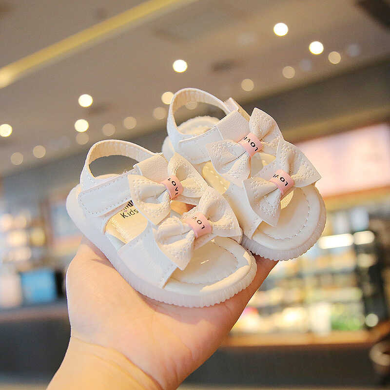 Cute Mga Bata Bow Princess Beach Summer Infant Child Sandals For Girls Non-Slip Soft Sole ...