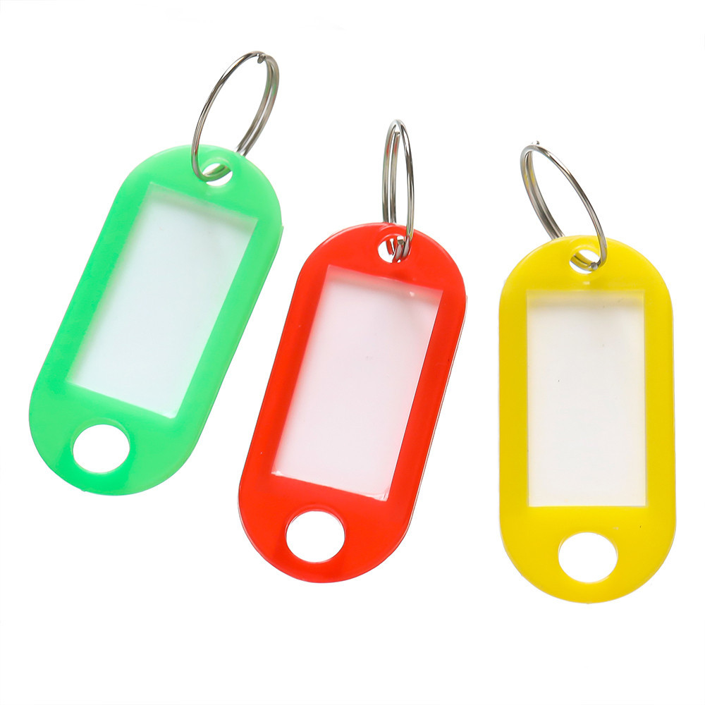 St. kunkka 10Pcs Portable Key ID Tag Tough Plastic Key Tags with Split ...