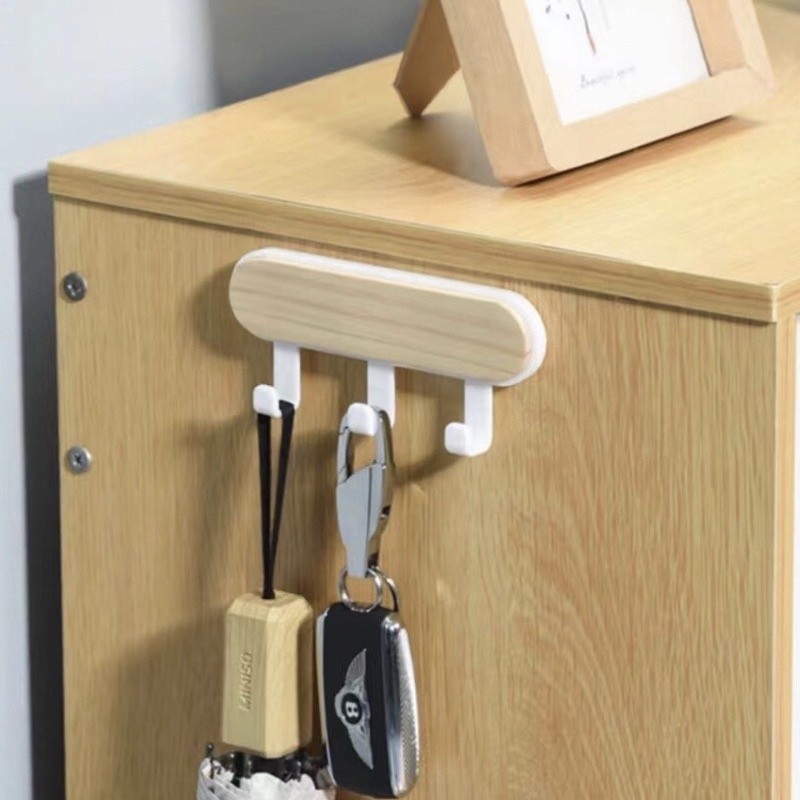Sabitan ng mga Sandok Wood Key Organizer Wall Mounted Adhesive Hook for ...