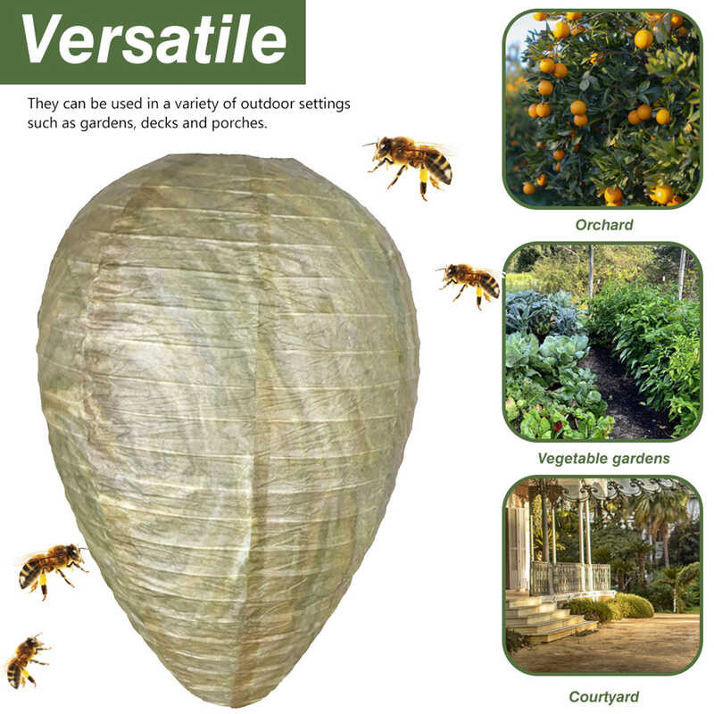 Deterrent 4Pcs Hanging Paper Hornet Wasp Nest Hornets False Ligtas ...