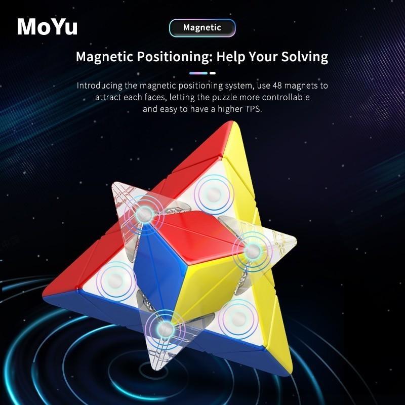 MoYu RS Pyraminx 3x3 Magnetic Pyramid 3x3x3 Maglev Speed Cube ...