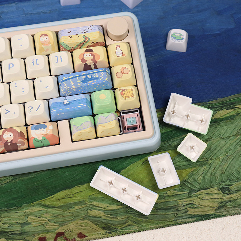 Greatest Works of Art Keycaps DMA profile PBT 150 Cute Comic style ...