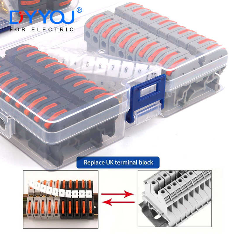 Din Rail Type Ibang-Iba Pang Terminal Block Kit 211 Wire Electrical ...