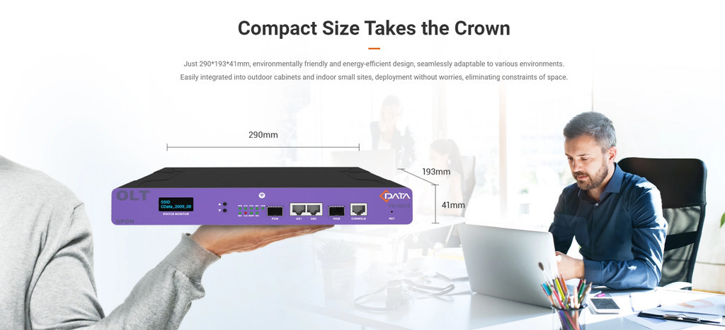 CDATA FD1601S-B1 - 1PON / 2PON GPON OLT w/ Status Monitor, WiFi, (2 ...