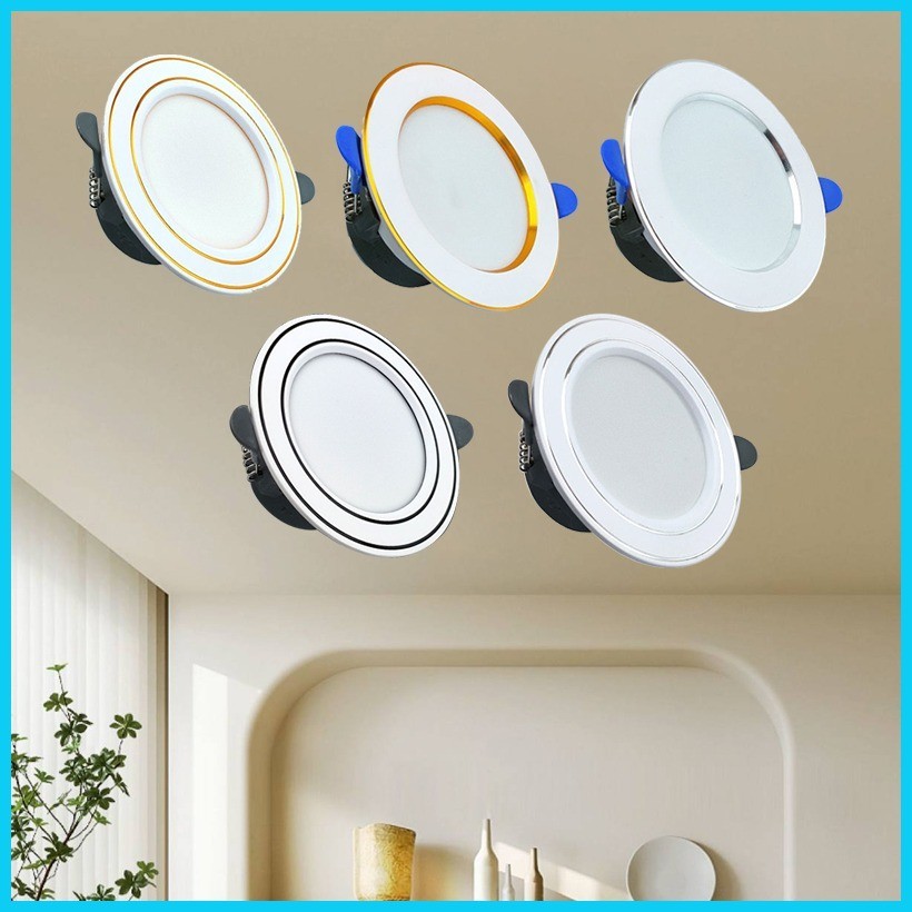 ♂ ENG_Lighting Tricolor Led Pin Light Ceiling Light Bedroom Recessed ...