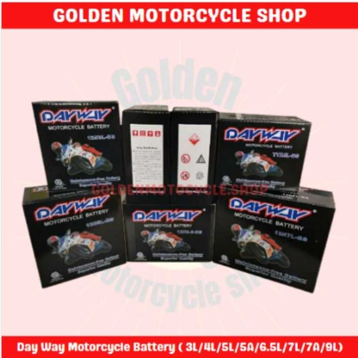 Day Way Motorcycle Battery ( 3L/4L/5L/5A/6.5L/7L/7A/9L) | Shopee ...