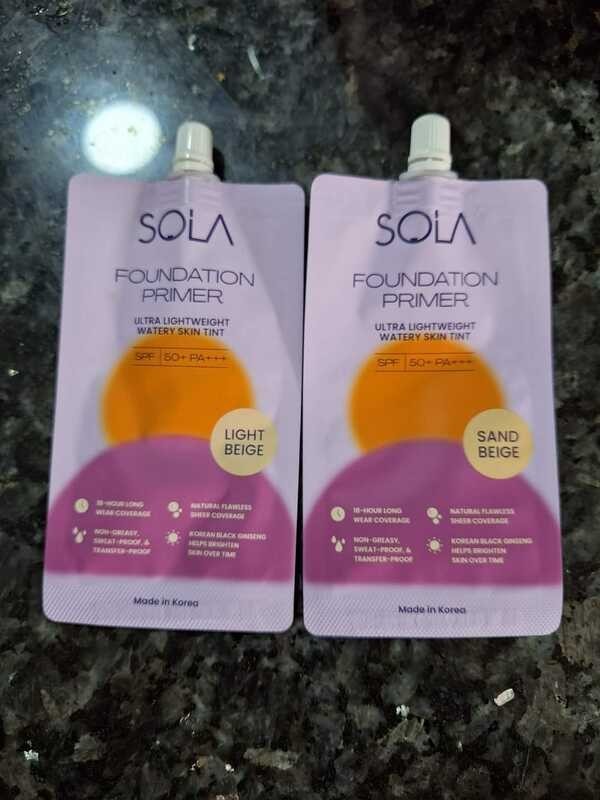 sola sachet foundation primer 7ml | Shopee Philippines