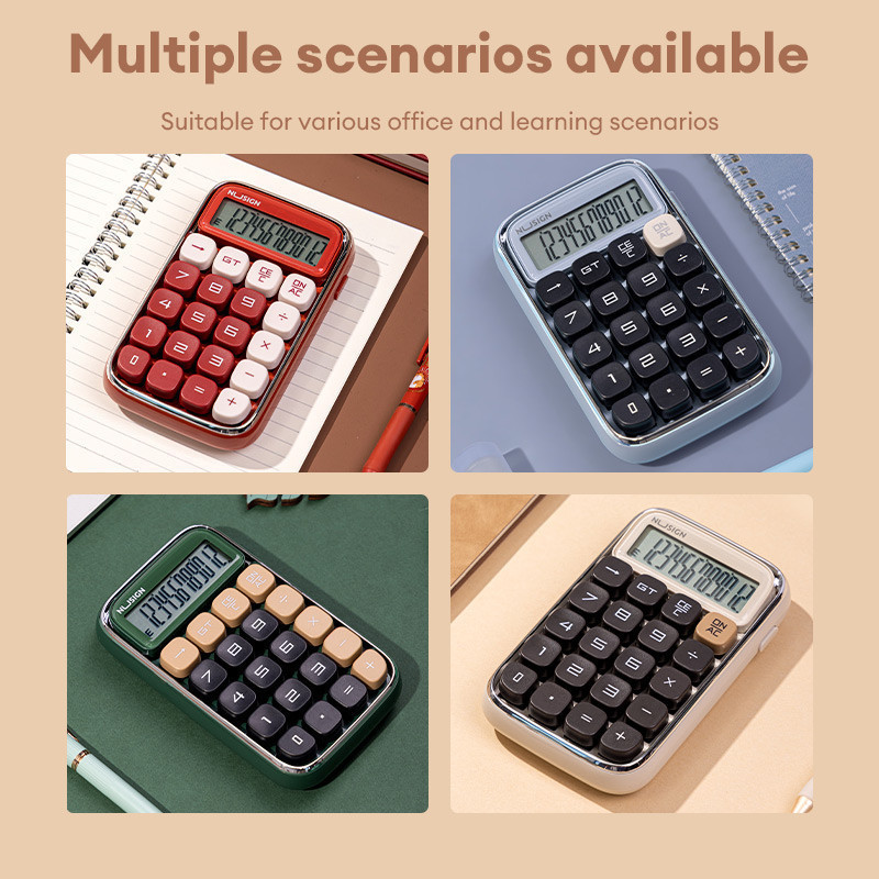 Deli Nusign Mechanical Key Calculator Mini Desktop Calculator NS043 ...