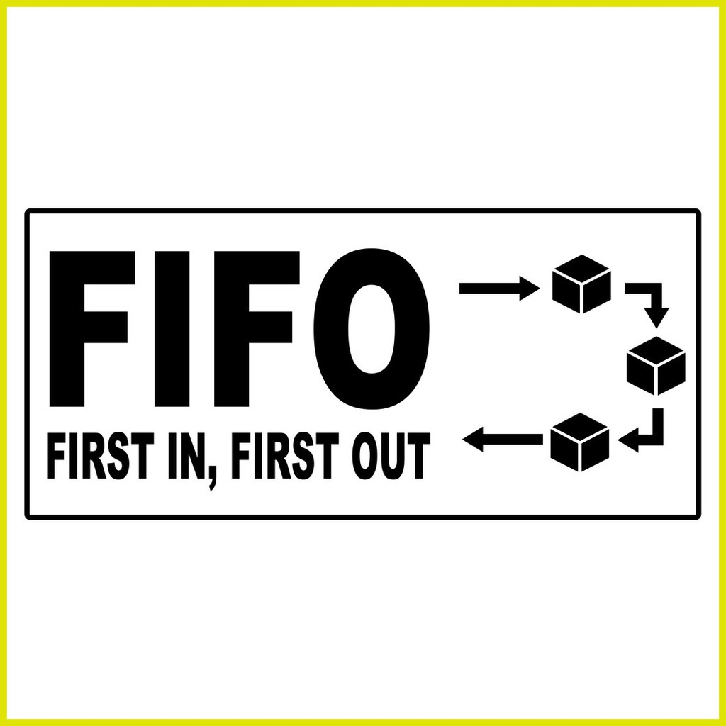 ♀ FIFO FIRST IN FIRST OUT WHITE SIGN PVC TYPE | Shopee Philippines