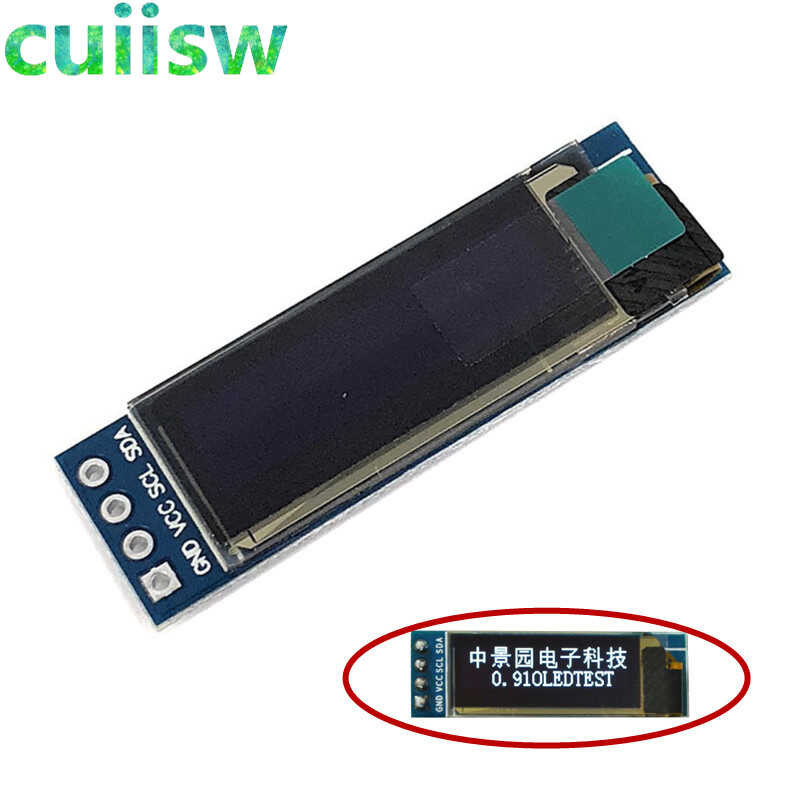 10Pcs 0.91 Inch 128X32 I2c IIC Serial White Blue OLED Display Module 0.91" 12832 Ssd1306 L ...