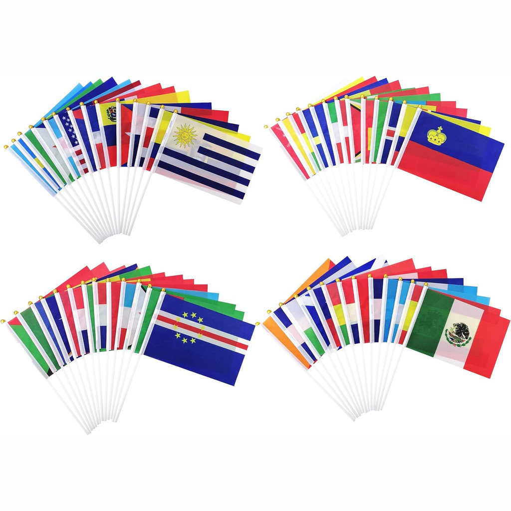 10pcs Hand Held Flag All Countries Flag World flags Cheer Small Hand ...