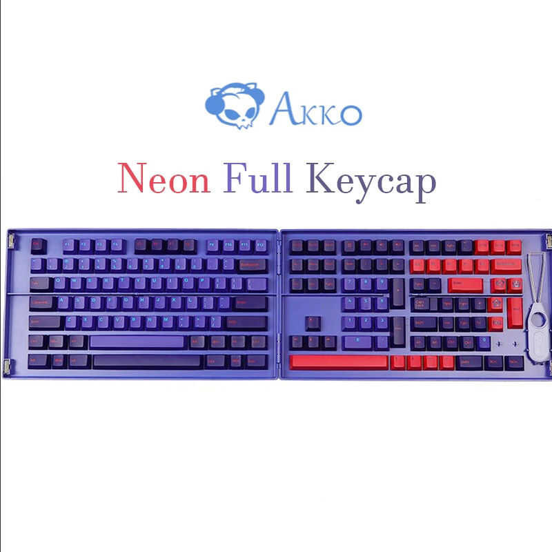 AKKO Carbon Keycaps PBT Keyboard Key Cap Double Shot Personality Full ...