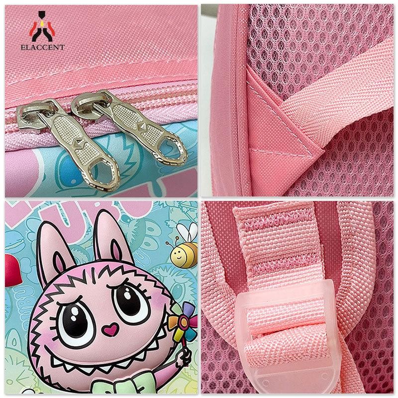 Cartoon Labubu Printed Kids 3D Backpacks Cute Nylon PVC Hard Shell ...