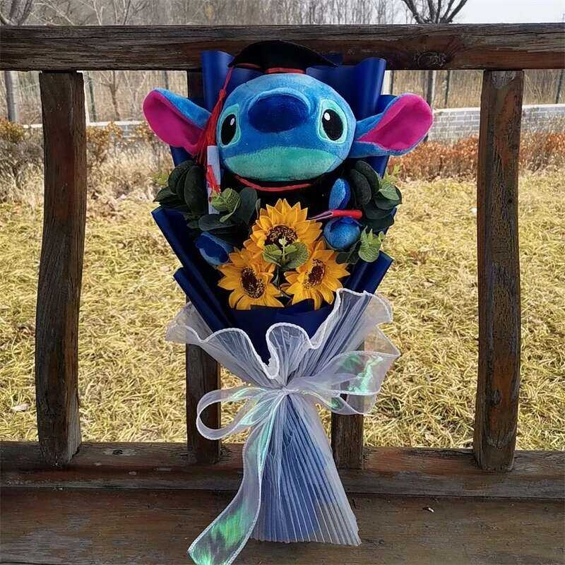 Lilo Hot & Graduation Plush Bouquet Toys with Suower Anime Stuffed ...