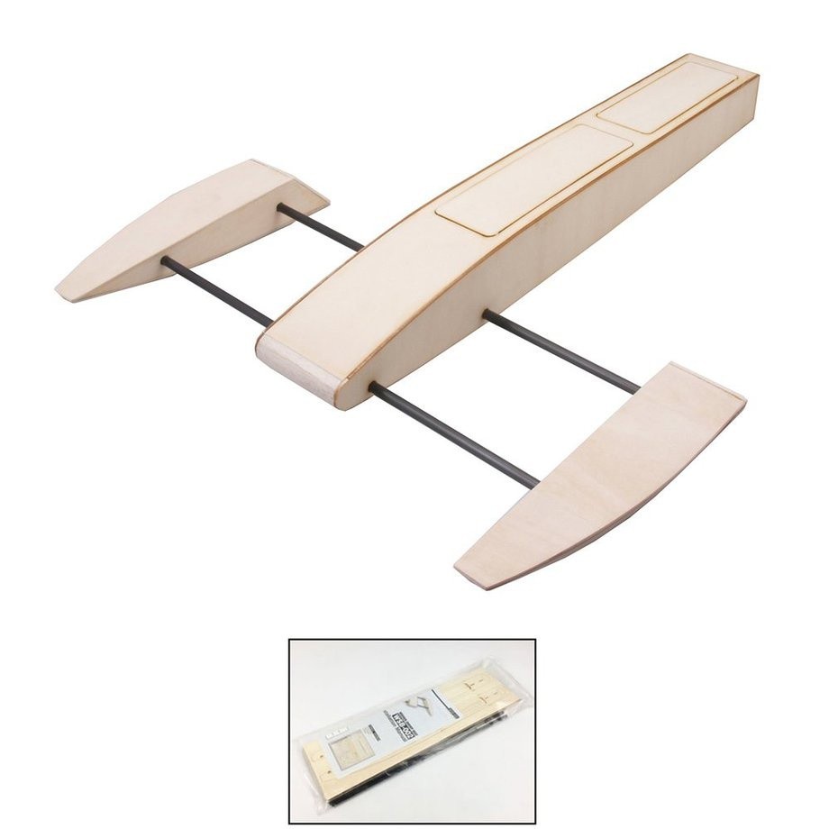 ♞ALLIN.er//RC Outrigger Wooden Shrimp Boat Kit RC Speed Boat Outrigger ...