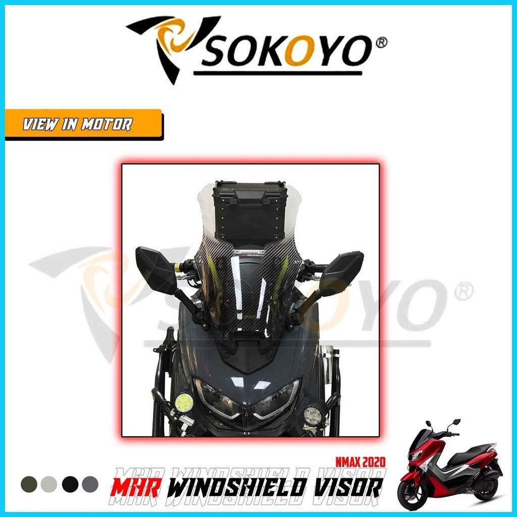 ∈ 1 pc Visor Yamaha Nmax v2 2020 2021 Windshield Thickness Aerodynamic ...