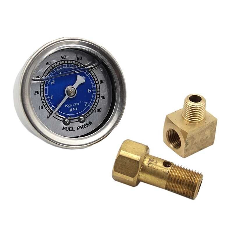 Meter Automotive Shockproof 1 1/2 Inch 100Psi VMS Fuel Oil Pressure ...