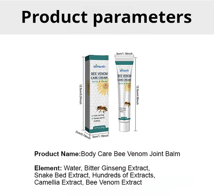 Body Care Bee Venom Joint Balm Relief Aches And Knees Hands And Feet ...
