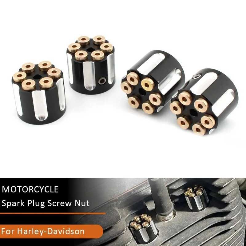 Topper Motorcycle Engine Cover Screw Cap Spark Plug Head Bolt Caps Para ...