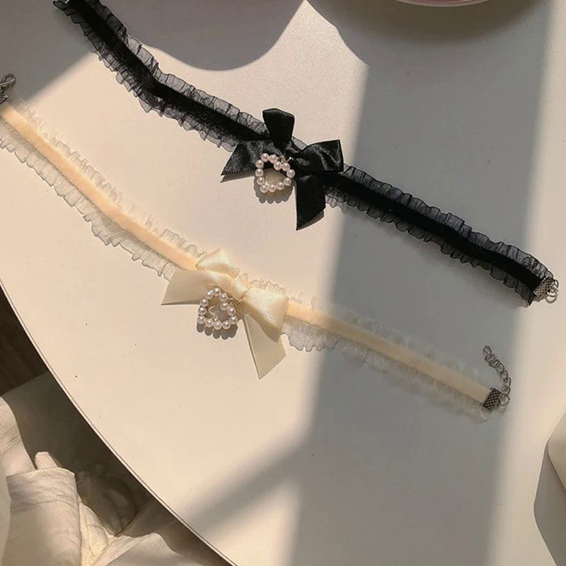 Women'S Cute Collar Lolitas Handmade Vintage Lace Heart Choker For ...